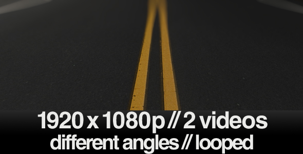 Traveling Down Street Road - Double Line - LOOP, Stock Footage | VideoHive