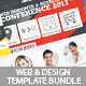 Web & Design Conference Flyer, Pass & Badge Bundle, Print Templates