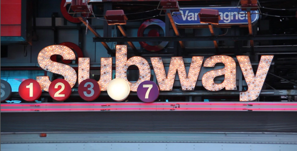 Subway Sign in New York City, Stock Footage | VideoHive