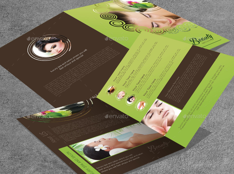 Bifold Beauty Brochure Template- VOL-12 , Print Templates | GraphicRiver
