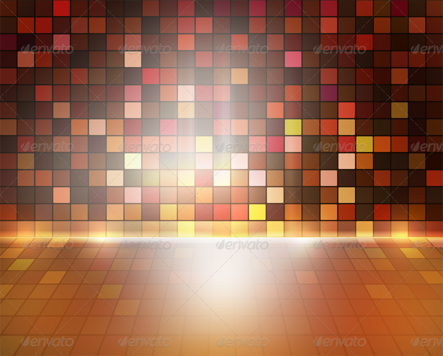 Digital Disco Wall & Floor Web Backgrounds, Graphics | GraphicRiver