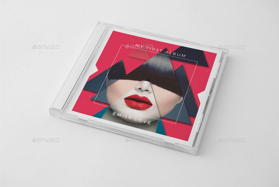 DJ Music Triangle CD Cover Template, Print Templates | GraphicRiver