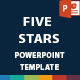 Five Stars PowerPoint Presentation Template, Presentation Templates