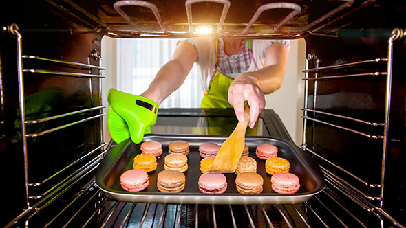 Baking Macarons In The Oven, Stock Footage | VideoHive