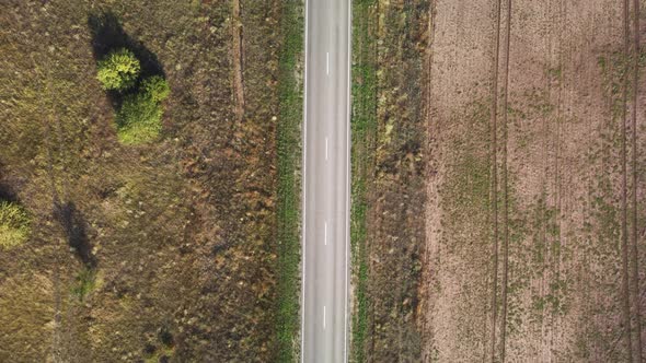 Asphalt Road Without Cars Aerial View, Stock Footage | VideoHive