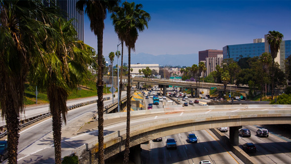 LA Freeway Traffic , Stock Footage | VideoHive