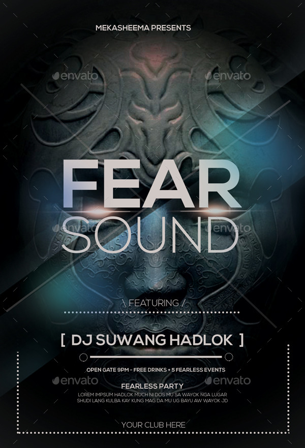 Fear Sound Flyer, Print Templates | GraphicRiver