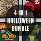 4 Halloween Poster Bundle, Print Templates | GraphicRiver