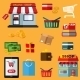 Shopping And Retail Flat Icons, Vectors | GraphicRiver