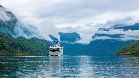 Cruise Liners On Hardanger Fjorden, Stock Footage | VideoHive