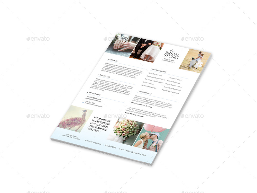 Bridal Studio Flyers – 4 Options, Print Templates | GraphicRiver