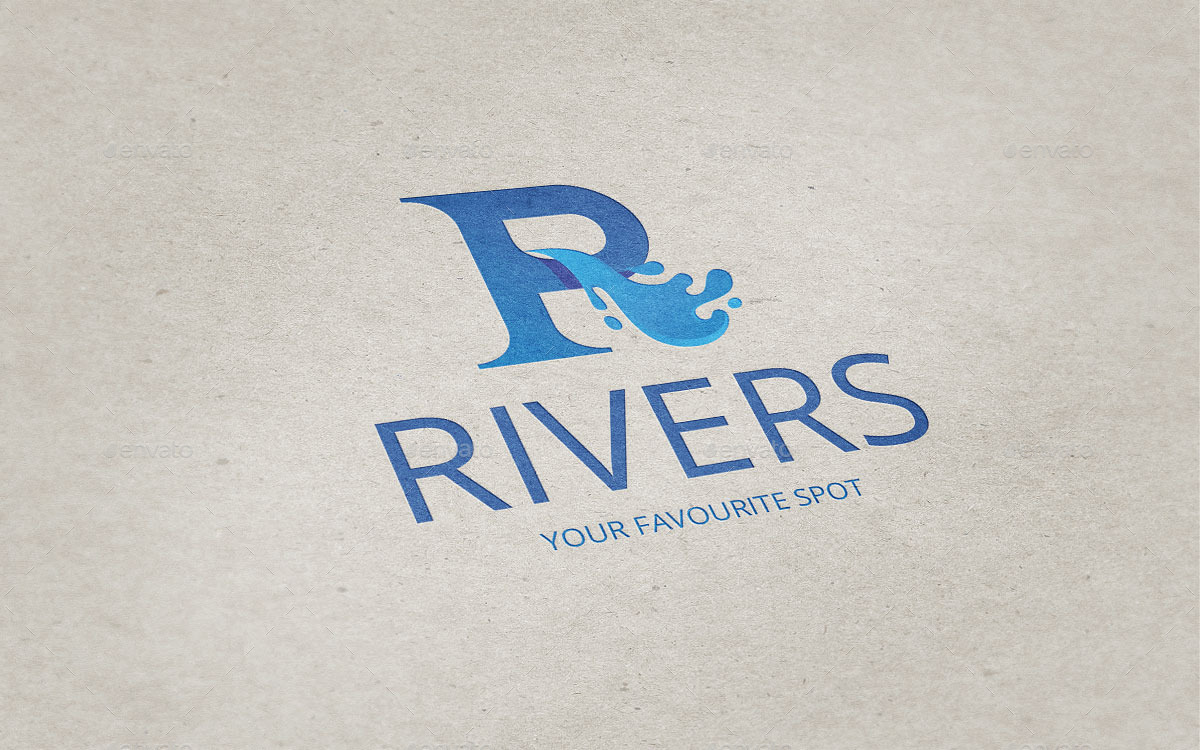 Rivers Letter R Logo Template, Logo Templates | GraphicRiver