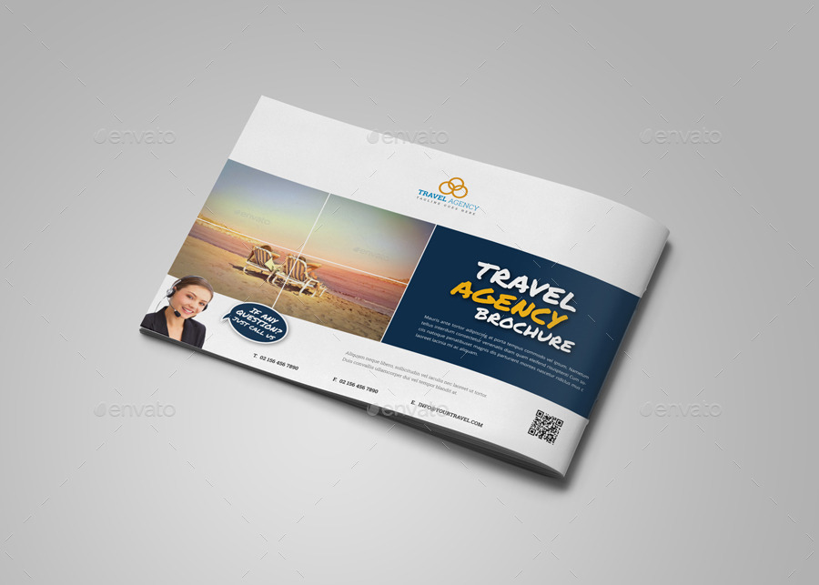 Travel Agency Brochure Catalog InDesign Template 3, Print Templates