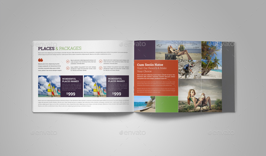 Travel Agency Brochure Catalog InDesign Template 3, Print Templates