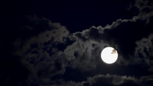 Moon Moving Between Clouds 3, Stock Footage | VideoHive