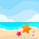 Summer Marine Beach Sand Sea Star Starfish Card, Vectors | GraphicRiver