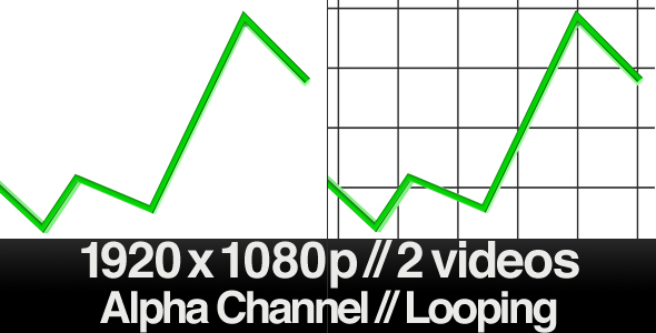 3D Raising Trend Line - Loop - Alpha, Motion Graphics | VideoHive