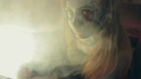 Shooting Of Horror Movie With Zombie In Smoke, Stock Footage | VideoHive