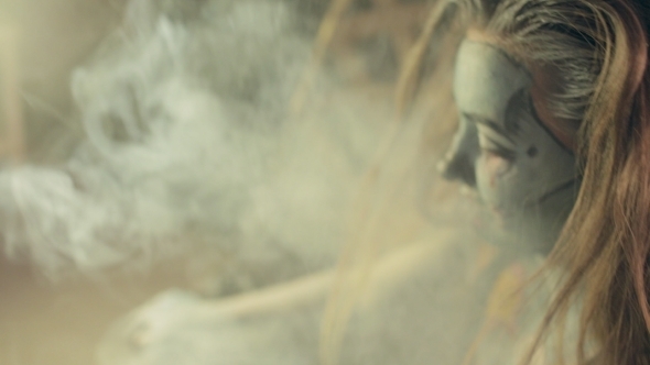 Terrifying Zombie In The Smoke, Stock Footage | VideoHive