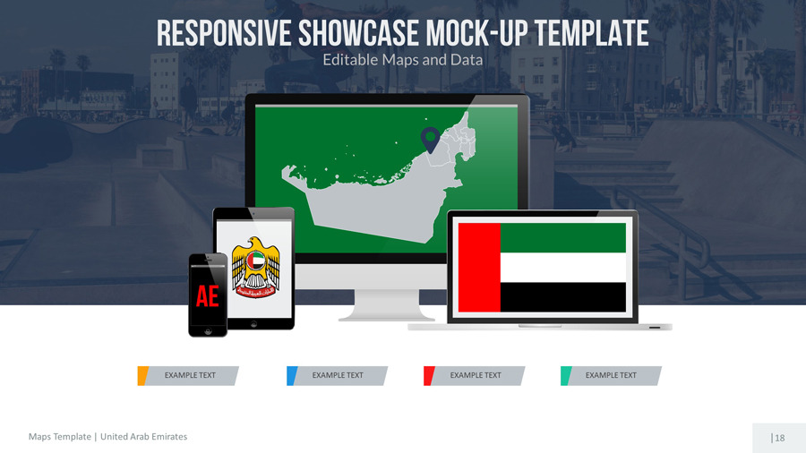 United Arab Emirates - Editable Map Presentation, Presentation Templates