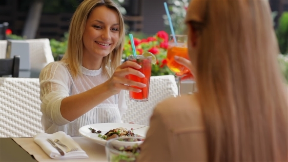 Talking And Drinking Cocktail, Stock Footage | VideoHive