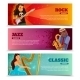 Music Performance Flat Banners Set by macrovector | GraphicRiver