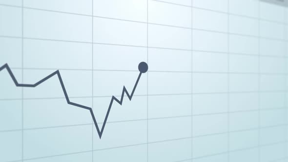 Stock index chart with a graph diagram. Display and monitors growth and ...