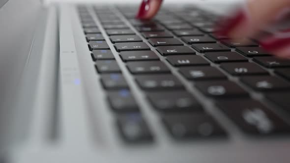 Extreme Closeup Female Fingers Texting on Keyboard, Stock Footage ...
