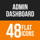 Admin Dashboard Flat Round Icons, Icons | GraphicRiver