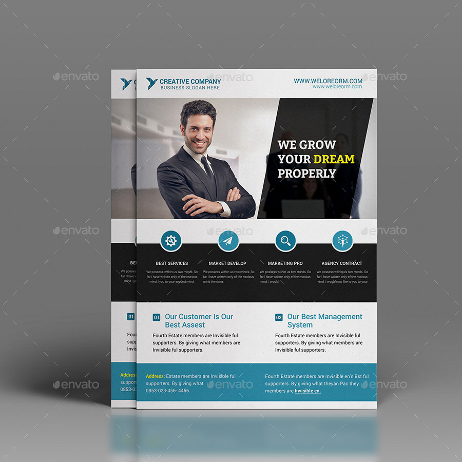 Shadow Business Flyer Bundle by SixLock | GraphicRiver