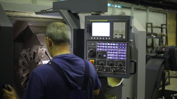 Industrial Machine Operator. Console For, Stock Footage | VideoHive