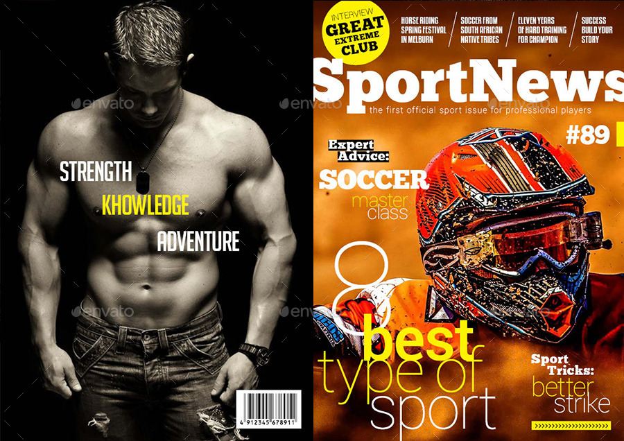 Sport Magazine Bundle, Print Templates | GraphicRiver