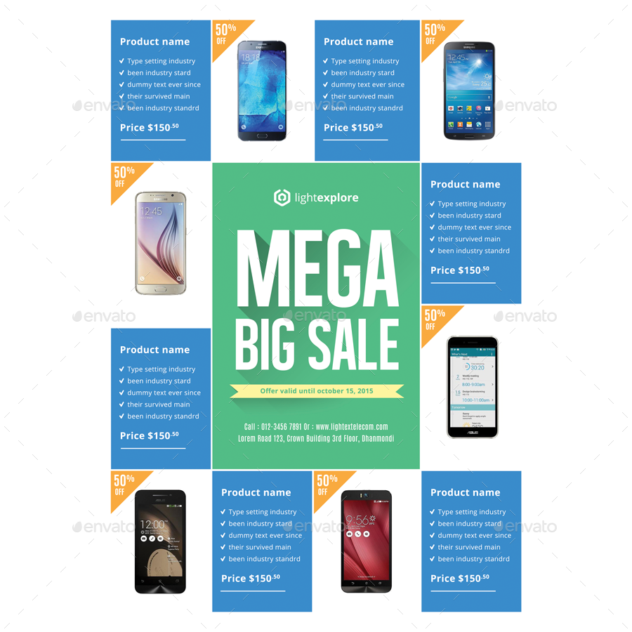 Product Promotion Flyer Ads, Print Templates | GraphicRiver