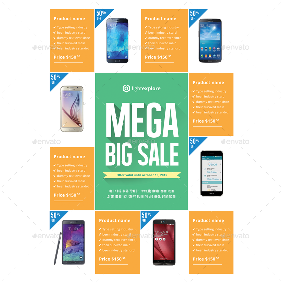 Product Promotion Flyer Ads, Print Templates | GraphicRiver