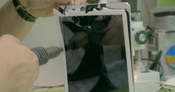 Tablet PC With Broken Touchscreen On Repair, Stock Footage | VideoHive
