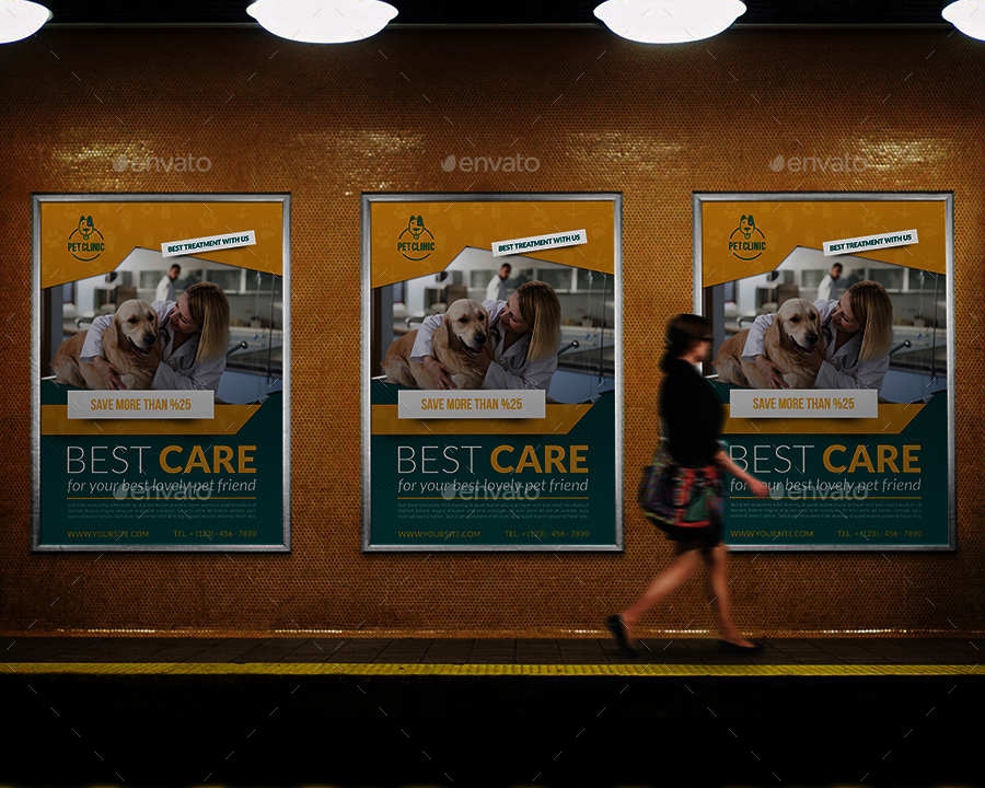 Veterinarian Clinic Poster Template, Print Templates | GraphicRiver
