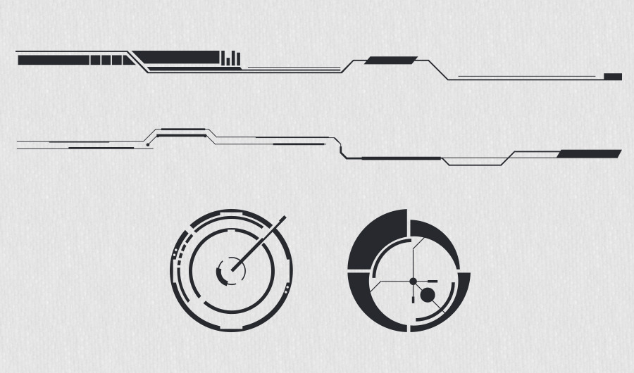 30 Cybertech Shapes Vol. 1, Add-ons | GraphicRiver