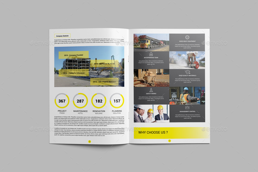 Brochure Construction Company, Print Templates | GraphicRiver