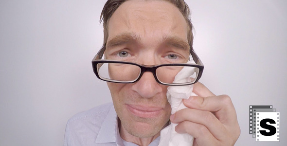 Nerd Man Crying , Stock Footage | VideoHive