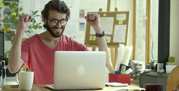 Positive Emotions And Triumph, Stock Footage | VideoHive