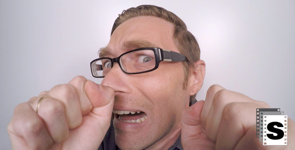 Scared And Terrified Nerd Man, Stock Footage | VideoHive