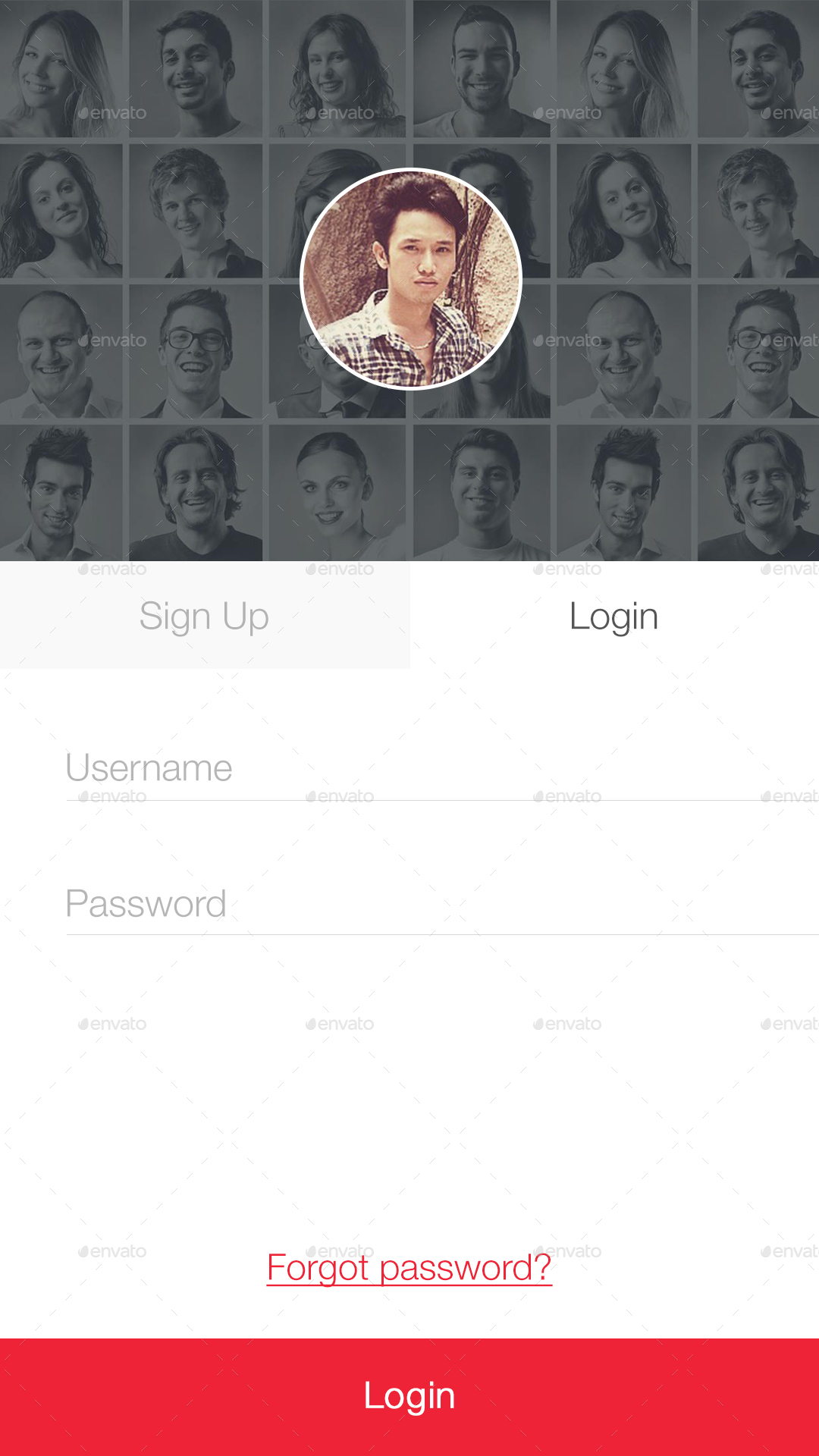 SignUp / Login - Mobile Form UI kit, Web Elements | GraphicRiver