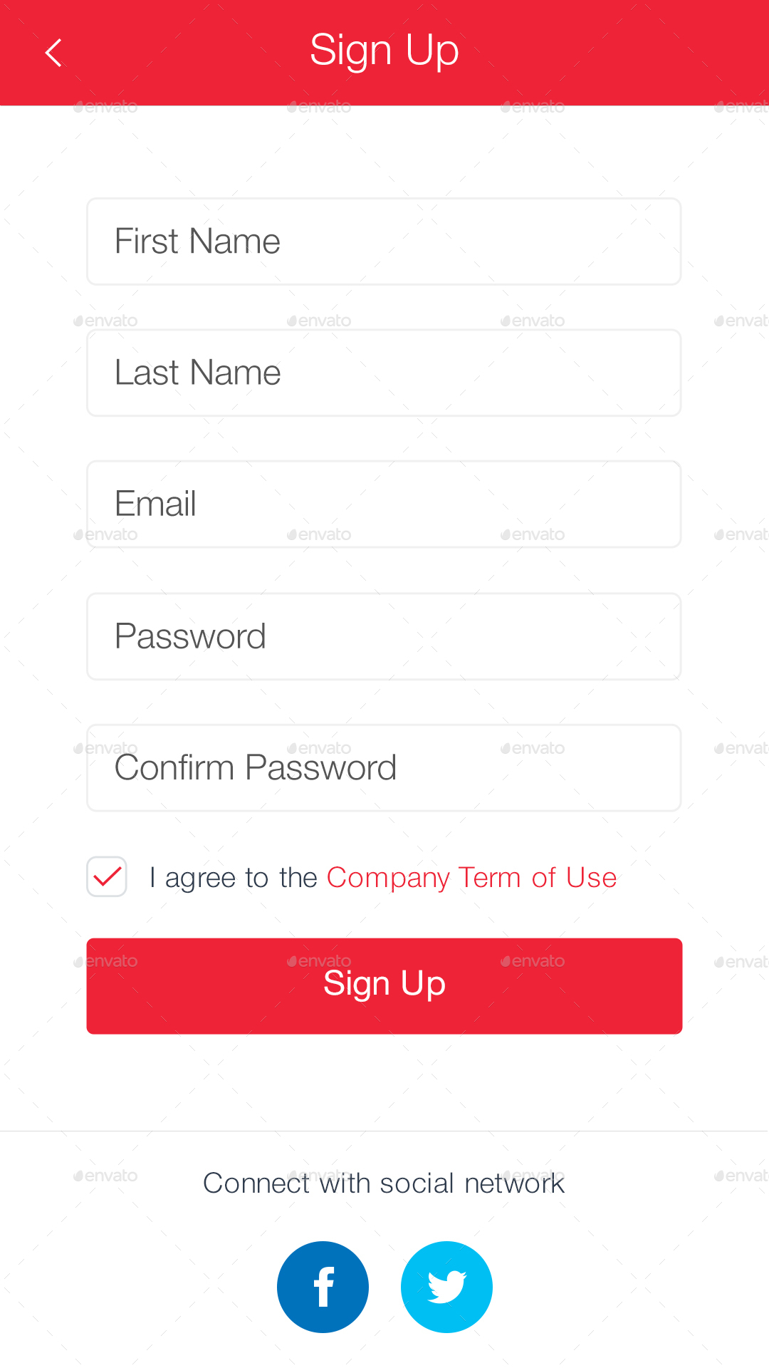 SignUp / Login - Mobile Form UI kit, Web Elements | GraphicRiver