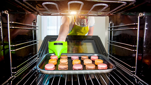 Baking Macarons In The Oven, Stock Footage | VideoHive