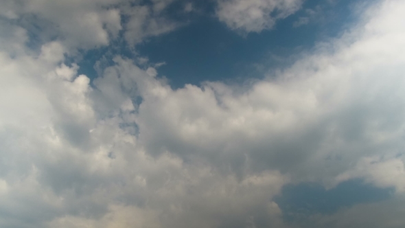 Clouds Moving In The Blue Sky., Stock Footage | VideoHive