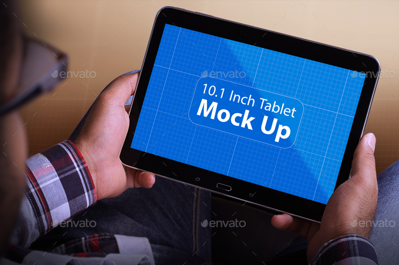 Tablet in Hand Mock Up, Graphics | GraphicRiver