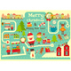 Christmas Characters on City Map., Vectors | GraphicRiver