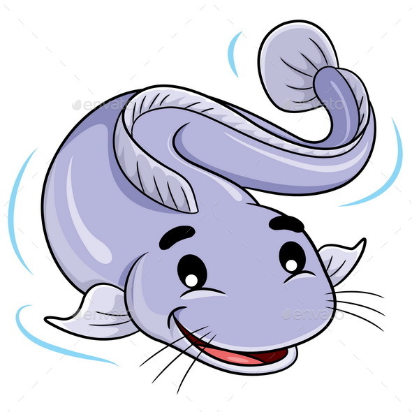 Catfish Cartoon by rubynurbaidi | GraphicRiver