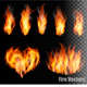 Fire on Transparent Background Vector, Vectors | GraphicRiver