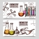 Chemistry Laboratory Sketch Banners, Vectors | GraphicRiver
